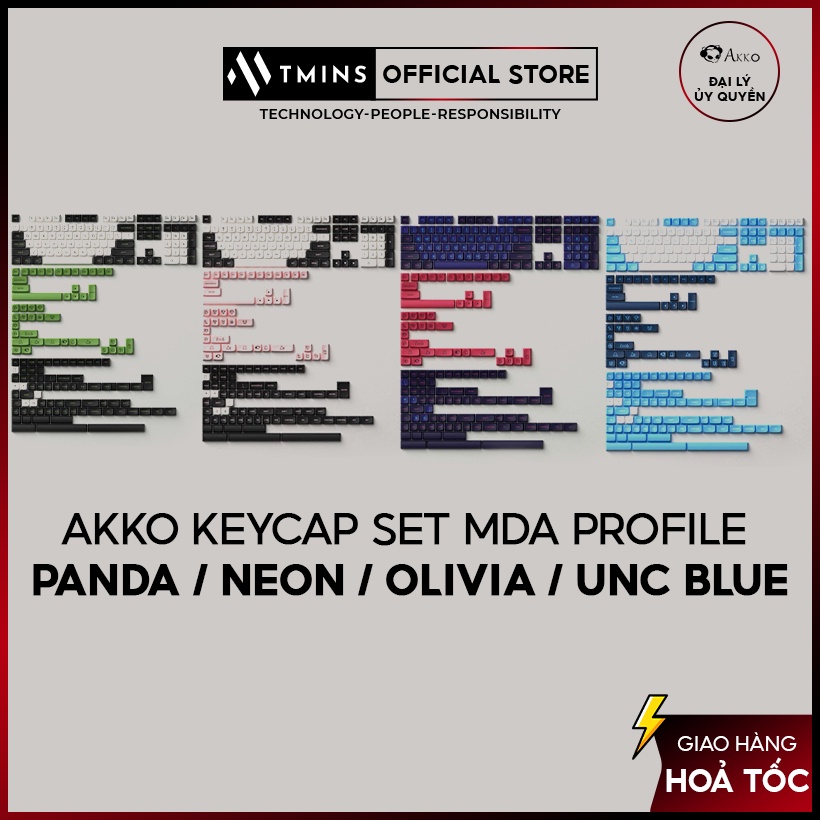 Nút bàn phím AKKO Keycap set MDA Profile Panda / Neon / Olivia / UNC ...