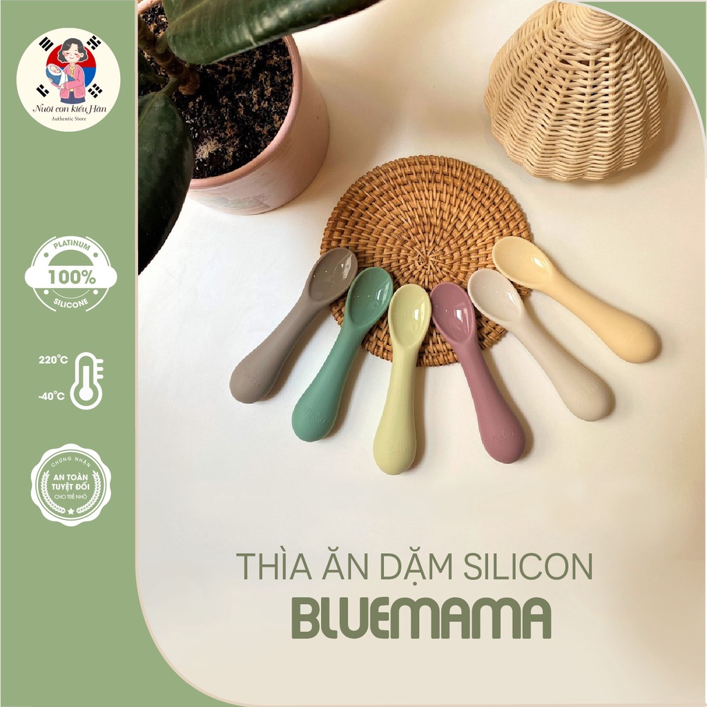 Thìa Ăn Dặm Silicon BABY SPOON BLUEMAMA MODUI Nội địa Hàn Bảo Vệ Sức ...