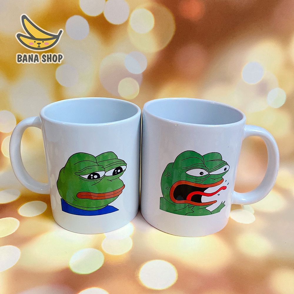 Ly cốc sứ ếch xanh Pepe sad frog siêu bựa dành cho vozer | Shopee Việt Nam