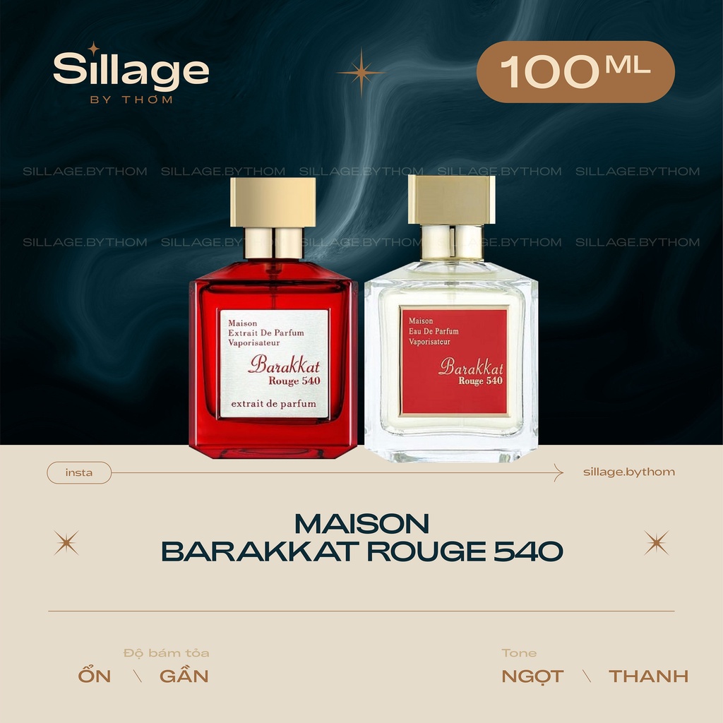 [FULLSIZE 100ML] Nước hoa MAISON BARAKKAT ROUGE 540 EXTRAIT De Parfum ...