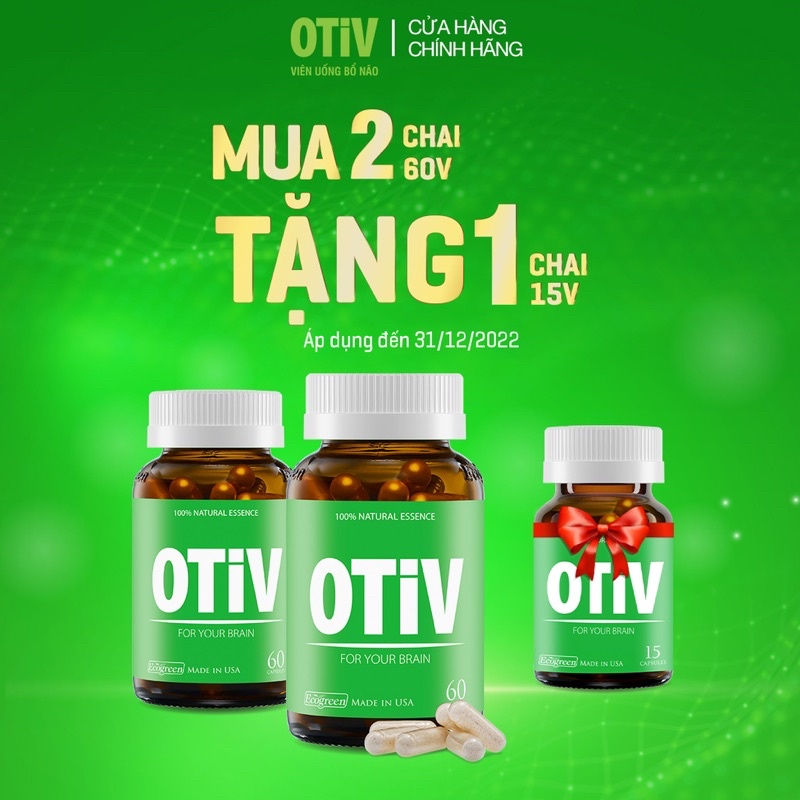 [Chính Hãng] OTIV- Viên uống Bổ Não chai lớn 60viên | Shopee Việt Nam