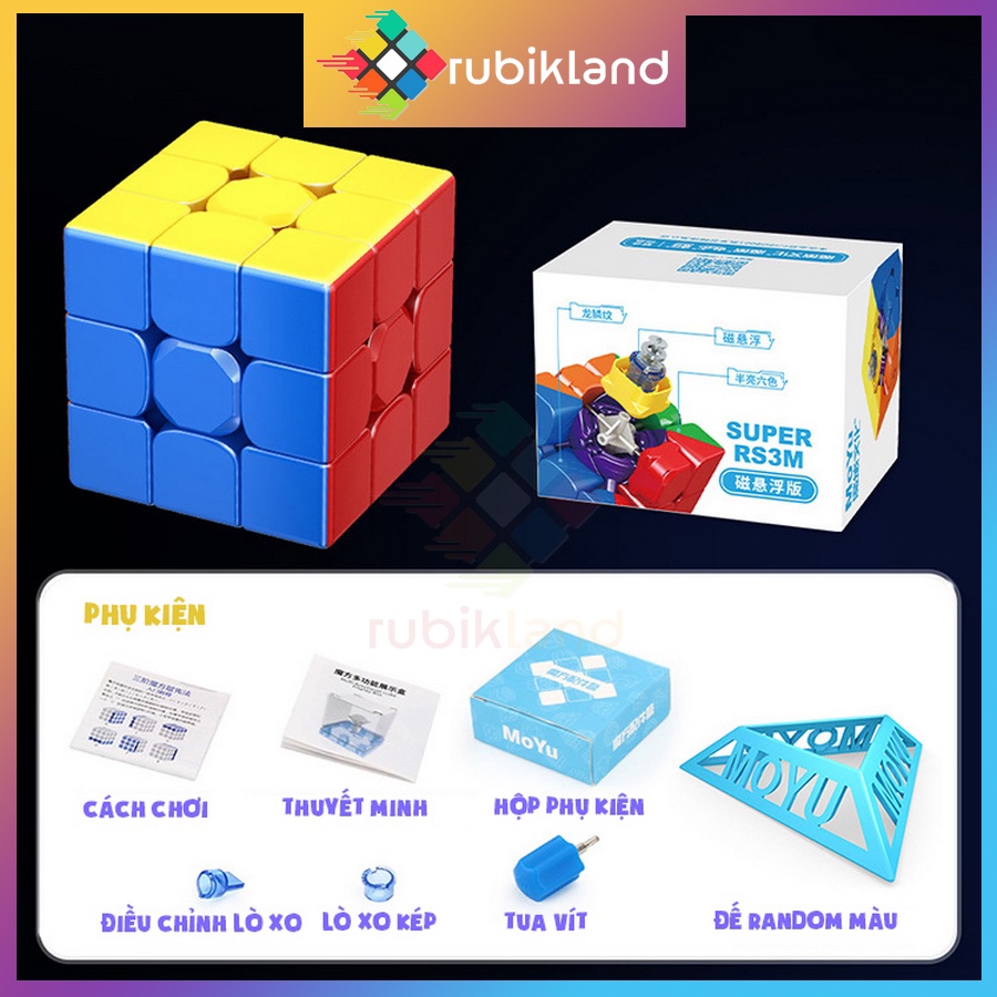 Rubik 3x3 Super RS3M 2022 Maglev MoYu MF3RS3 M Rubic Nam Châm 3 Tầng Stickerless 3x3x3 - Rubik ...