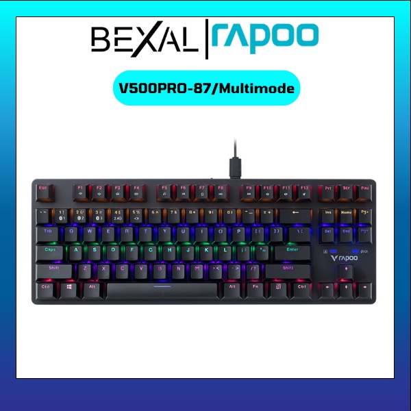 Bàn phím cơ Rapoo V500 Pro-87 Multimode bluetooth đa kết nối bluetooth/Usb 2.4Hz/có dây Bexal ...