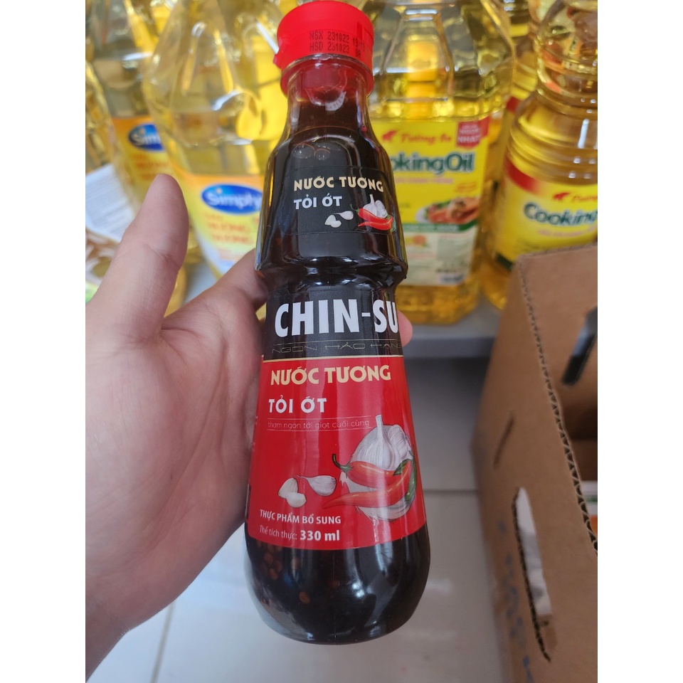 Nước tương Chinsu tỏi ớt chai (330ml) | Shopee Việt Nam