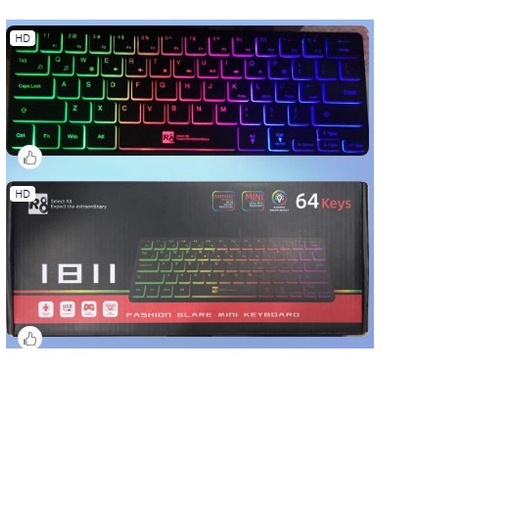 Bàn Phím Mini KB-1811 LED USB R8-Màu Đen | Shopee Việt Nam