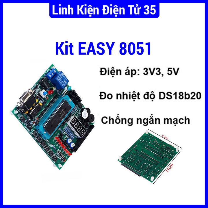 Kit EASY 8051 chống ngắn mạch màn hình LCD1602/LCD12864 còi chíp 5V dễ dàng tháo lắp và sử dụng ...