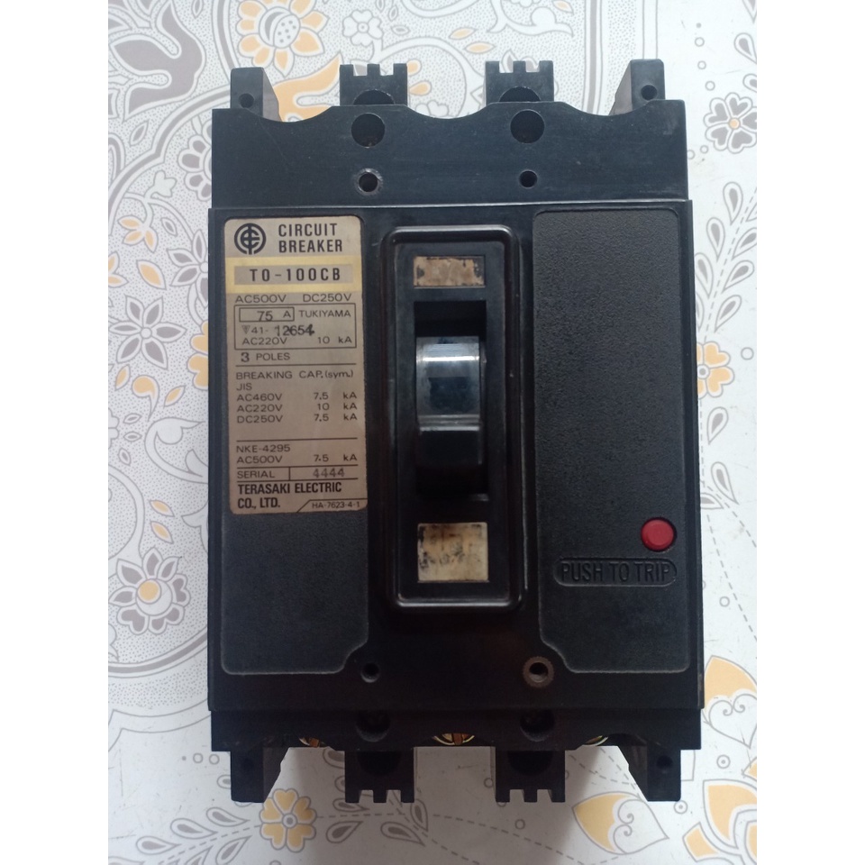 Aptomat, MCCB 3 pha TO-100 CB 75A Nhật bãi | Shopee Việt Nam