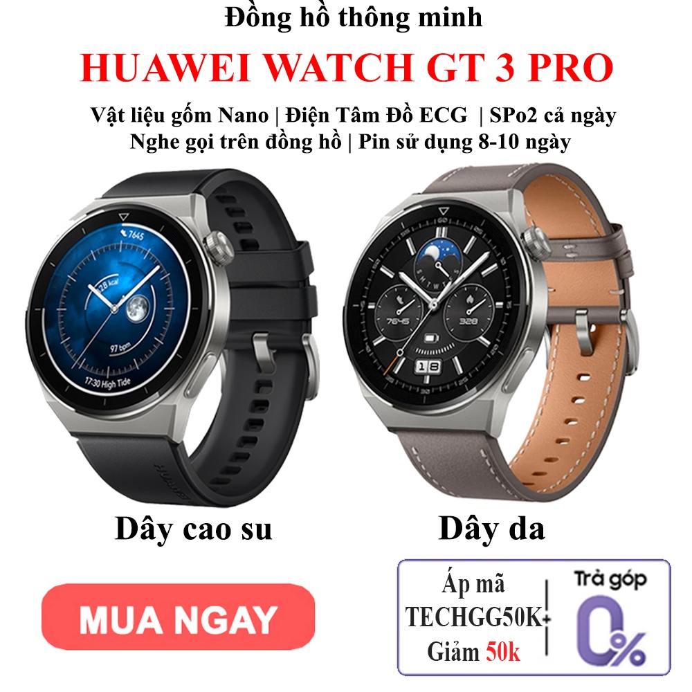 [Tặng cường lực] Đồng hồ thông minh Huawei GT3 Pro - Hàng chính hãng | Shopee Việt Nam