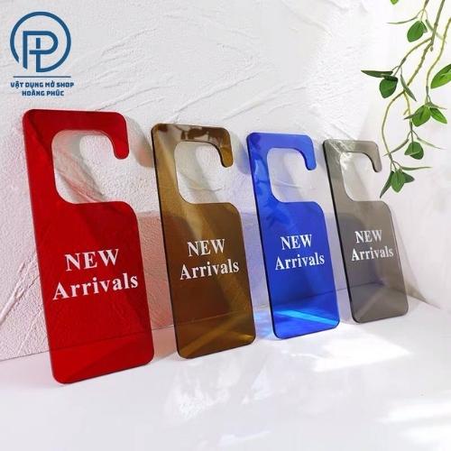 Thẻ treo quần áo new arrivals, tag treo trong suốt mika hàng mới về đủ ...