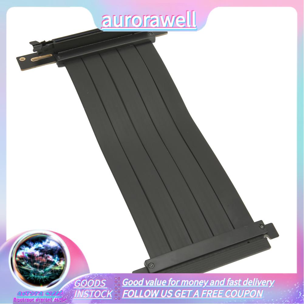 Aurorawell PCIE 4.0 X16 Riser Cable High Speed Flexible 90 Degree Right ...
