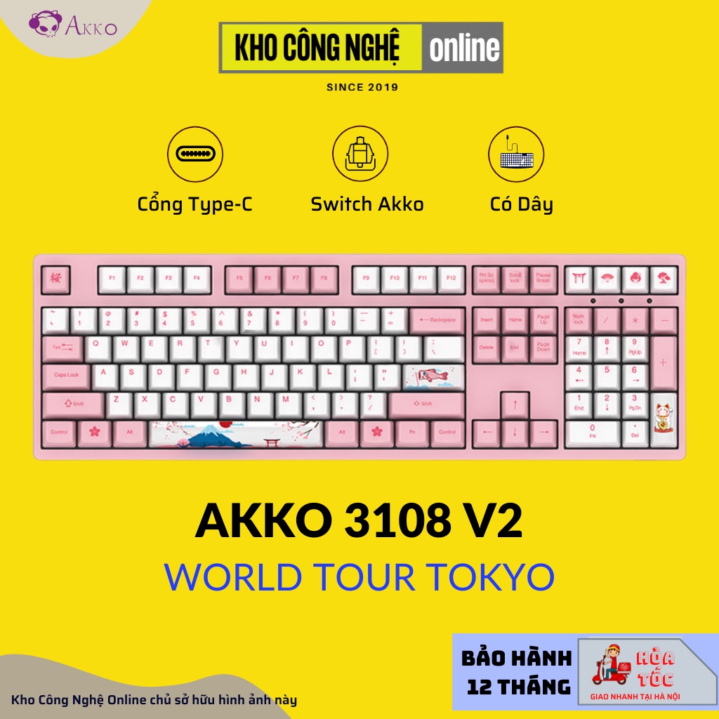Bàn phím cơ AKKO 3108 v2 World Tour Tokyo (Akko switch v2 / v3) | Shopee Việt Nam
