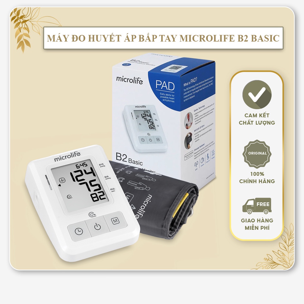 Máy đo huyết áp bắp tay Microlife B2 Basic Chính hãng BH 5 năm | Công Nghệ Thụy sỹ - Đo nhanh và ...