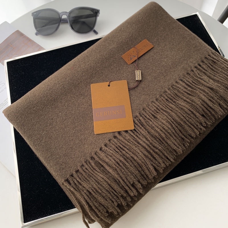 (Hàng loại 1) Khăn quàng cổ nữ nam GERUNSI, khăn quàng trơn Cashmere ...