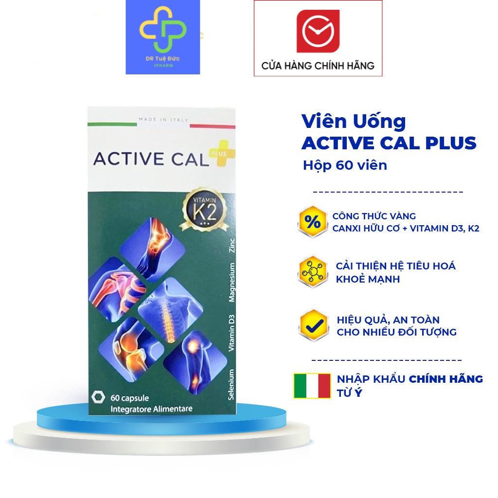 Viên bổ sung Canxi Hữu Cơ + D3, K2 ACTIVE CAL PLUS | Shopee Việt Nam
