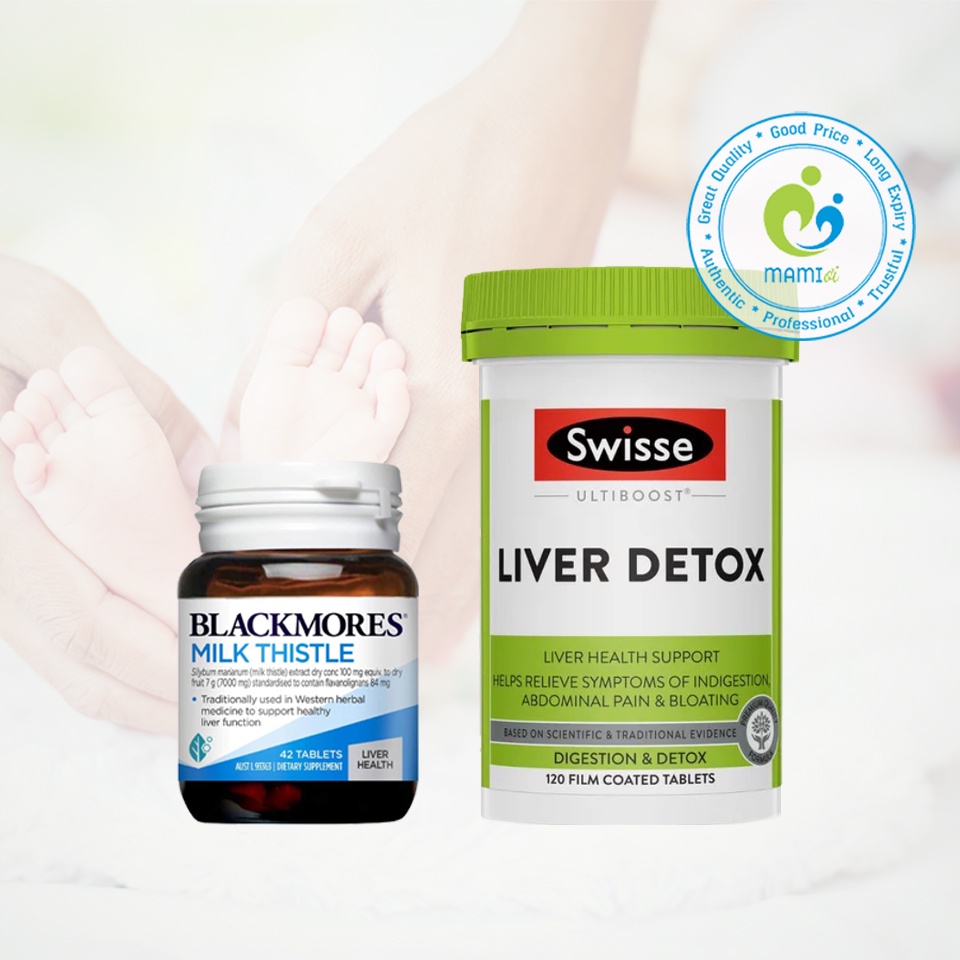 Viên uống (42/60/120v) thải độc gan, khó tiêu cho người lớn Blackmores Milk Thistle/Swisse Liver ...
