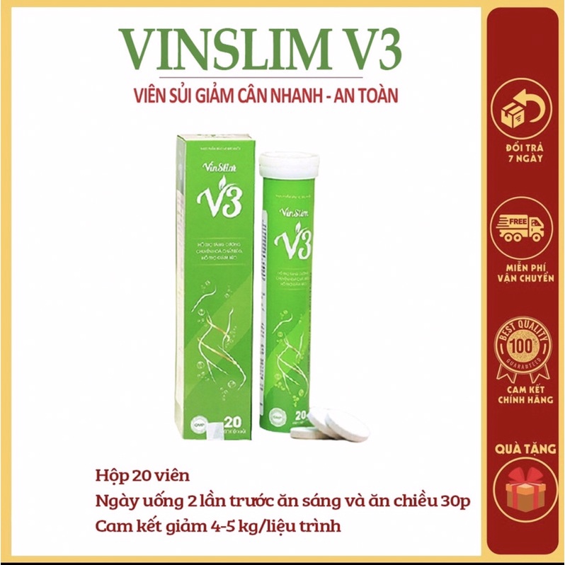 [CHÍNH HÃNG] VIÊN SỦI SLIM V3-GIẢM CÂN AN TOÀN,CẤP TỐC. | Shopee Việt Nam