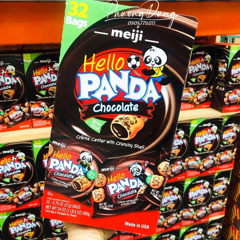 Bánh gấu Hello Panda Chocolate Meiji 680g hàng xách chuẩn Mỹ thơm ngon ...