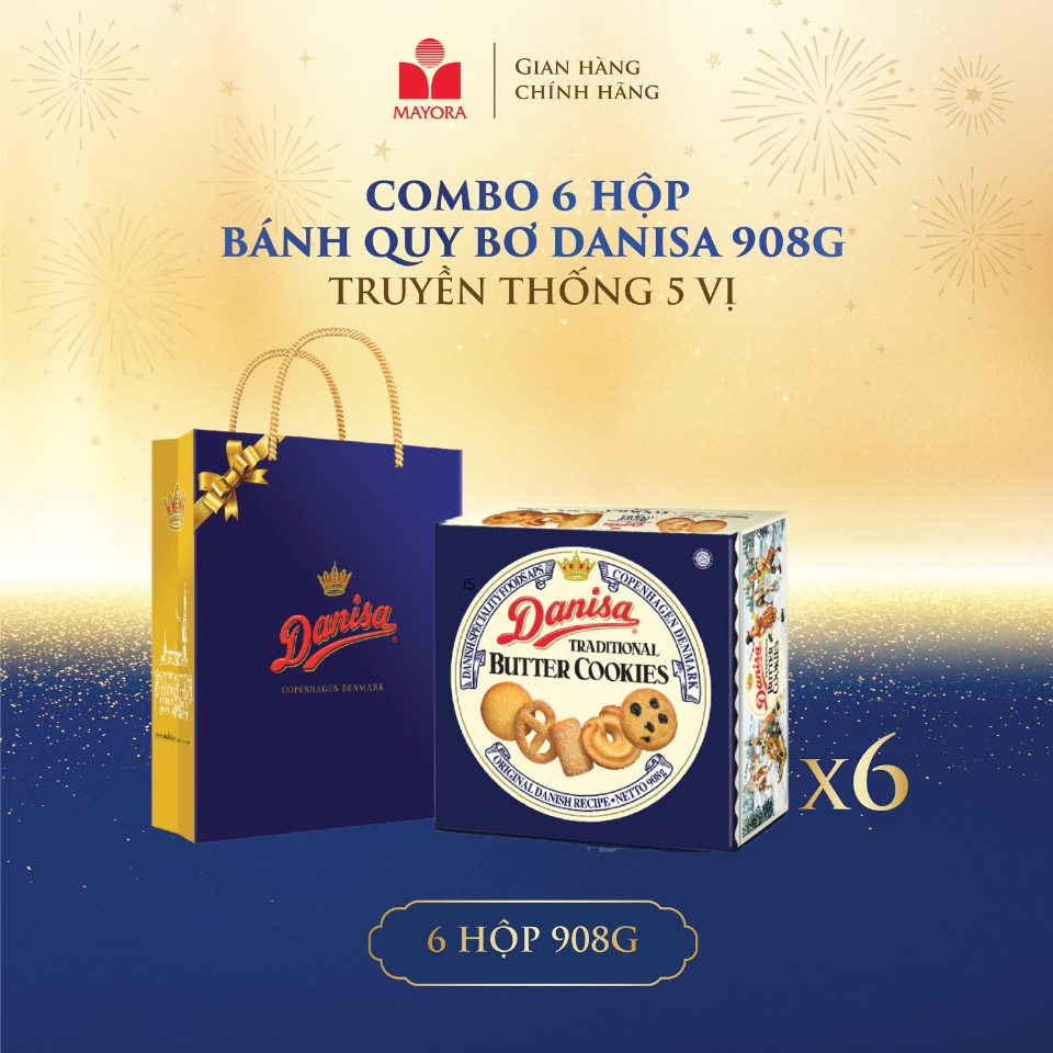 Combo 6 Bánh quy bơ Danisa Size đại Hộp 908g (date mới) | Shopee Việt Nam