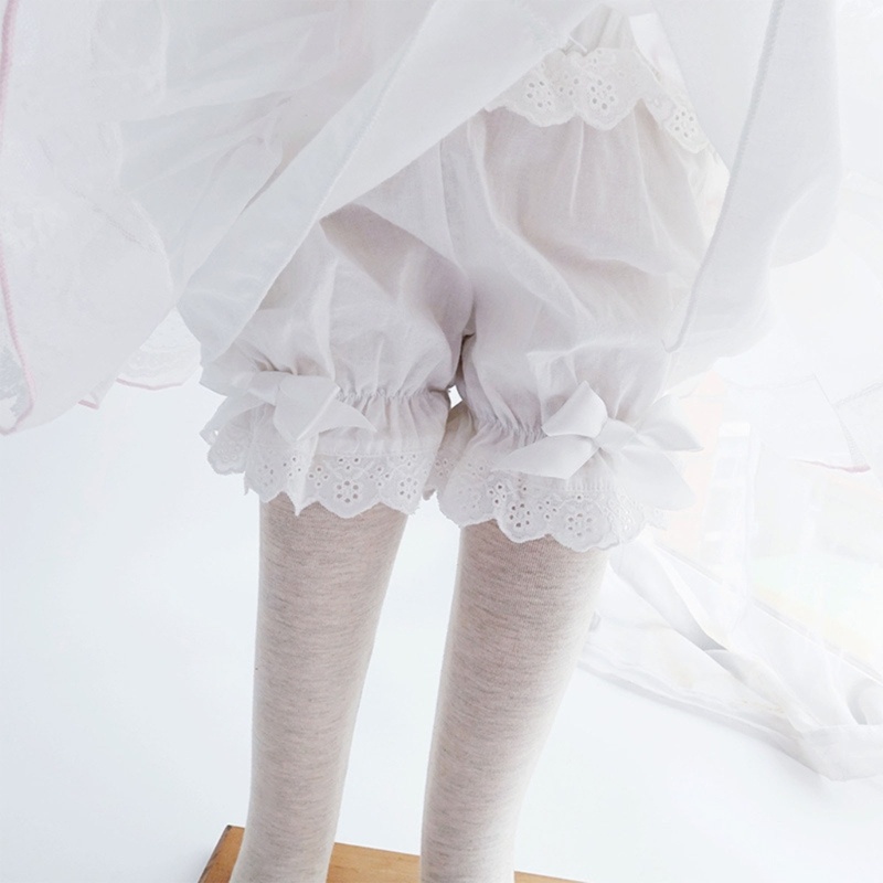 Vua Nữ Trắng Xù Ren Bloomer Dễ Thương Nơ Bí Ngô Quần Frilly An Toàn ...