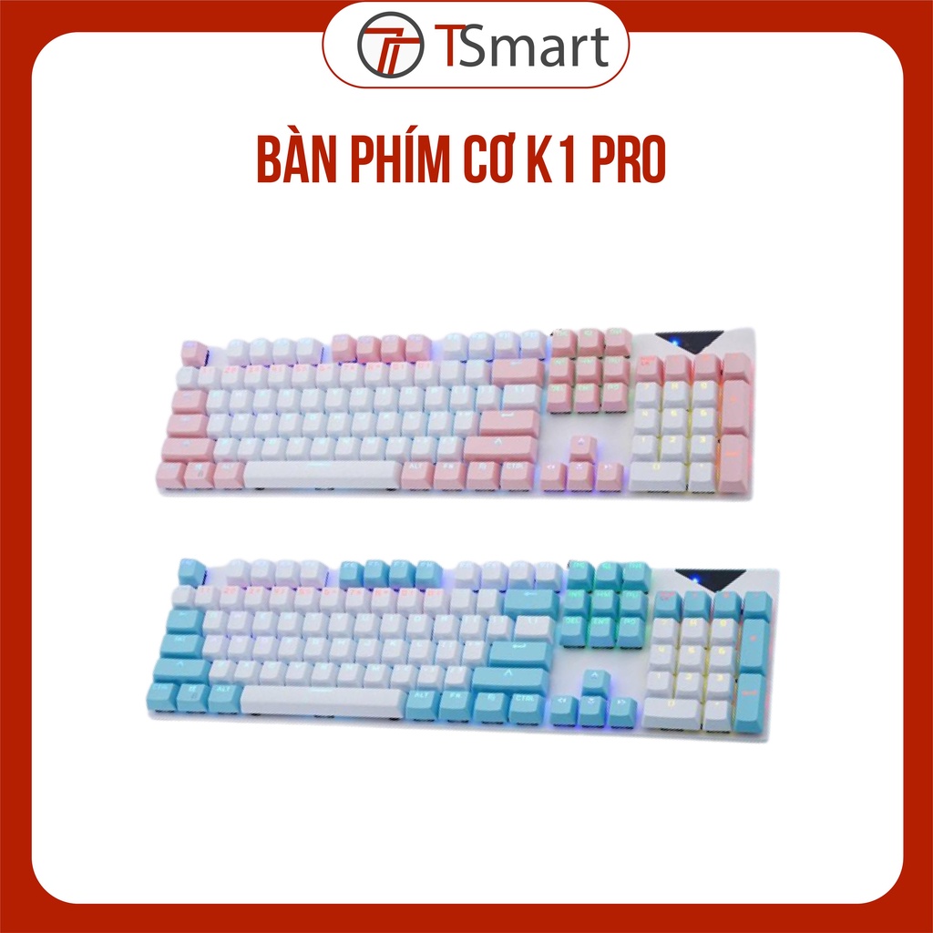 Bàn phím cơ K1 phiên bản nâng cấp 104 phím RED SWITCH , LED RGB siêu ...