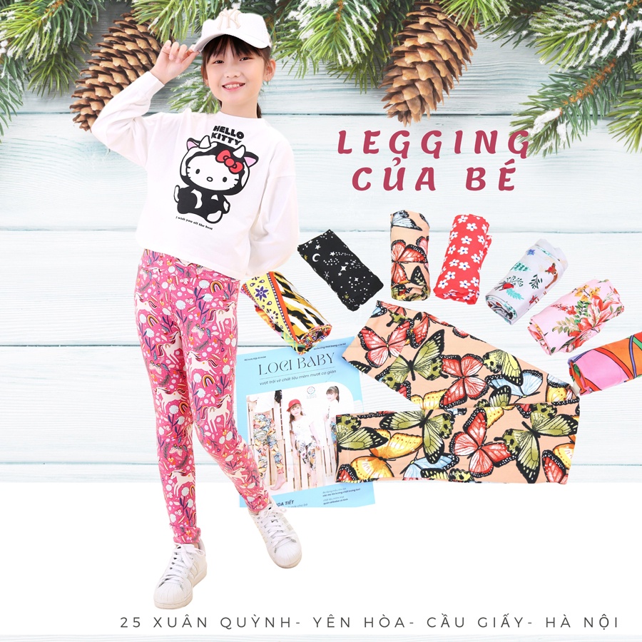 Quần legging cho bé gái 3 tuổi đến 45kg , chất liệu co giãn mềm mịn ...