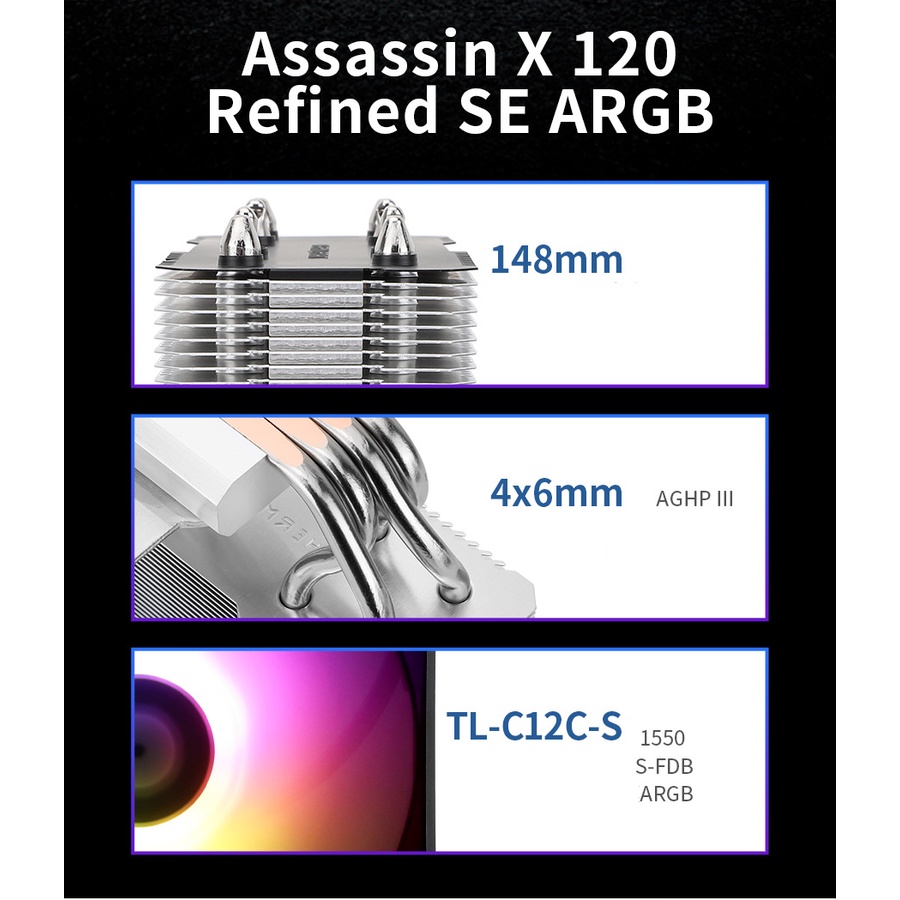 Tản nhiệt khí CPU Thermalright Assassin X 120R | AX120R SE | AX120 R SE ...