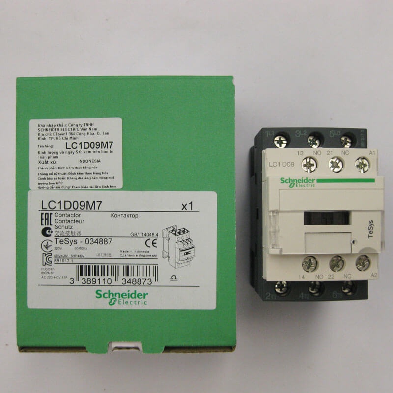 [Chính hãng] LC1D09M7 Khởi động từ Contactor 3P 9A 220V | Shopee Việt Nam