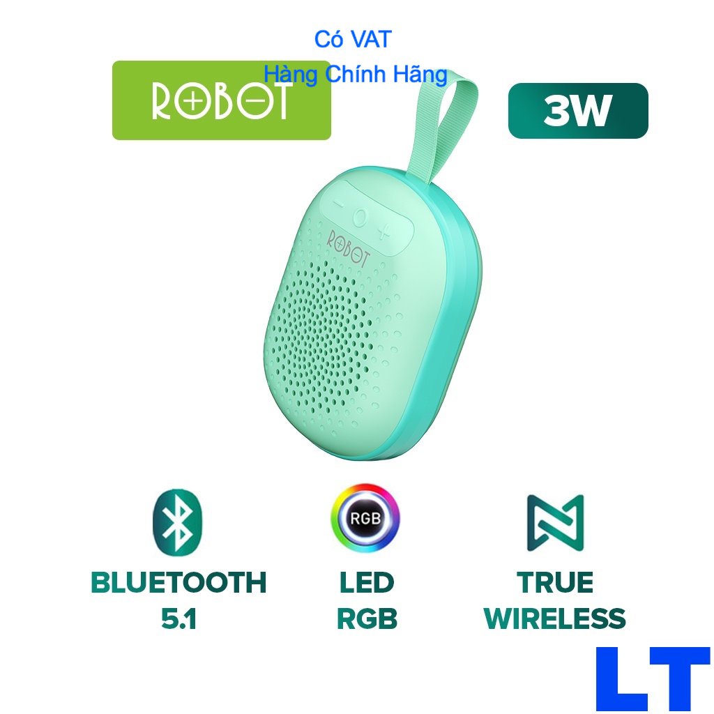 Loa Bluetooth Mini ROBOT RB20 Công Suất 3W Hiệu Ứng RGB - Màu Xanh ...