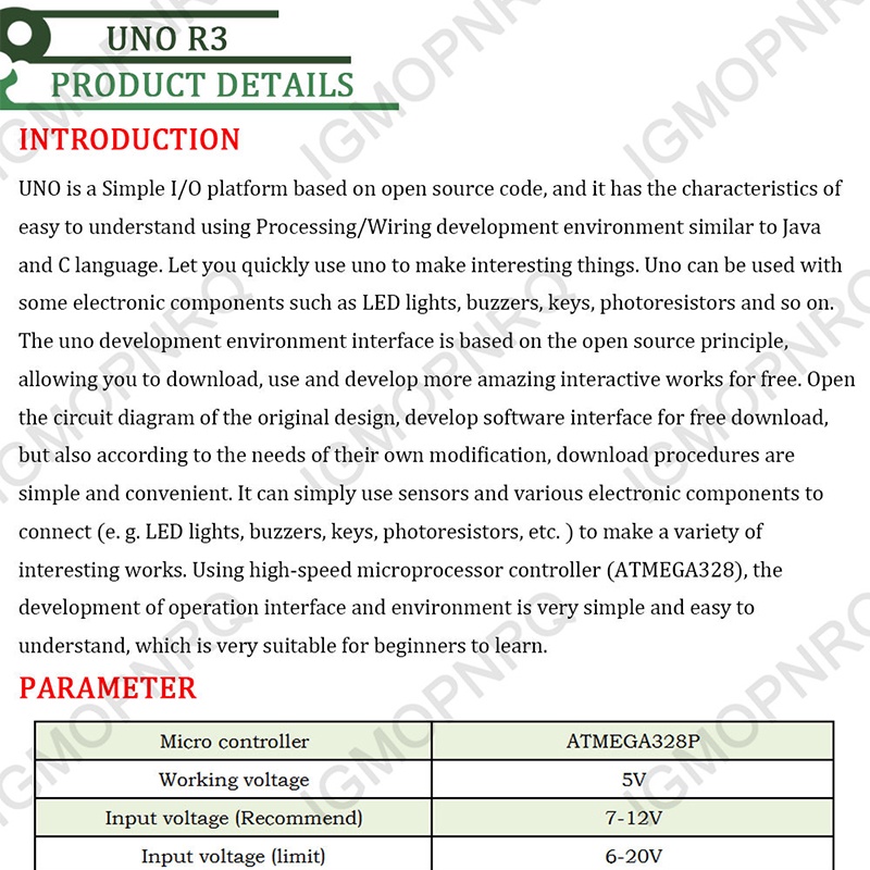 Chip Phát Triển UNO R3 ATMEGA16U2 + MEGA328P Cho Arduino UNO R3 + Cáp ...