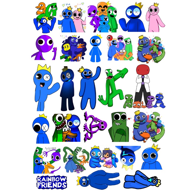 Sticker ảnh dán Rainbow friends | Shopee Việt Nam