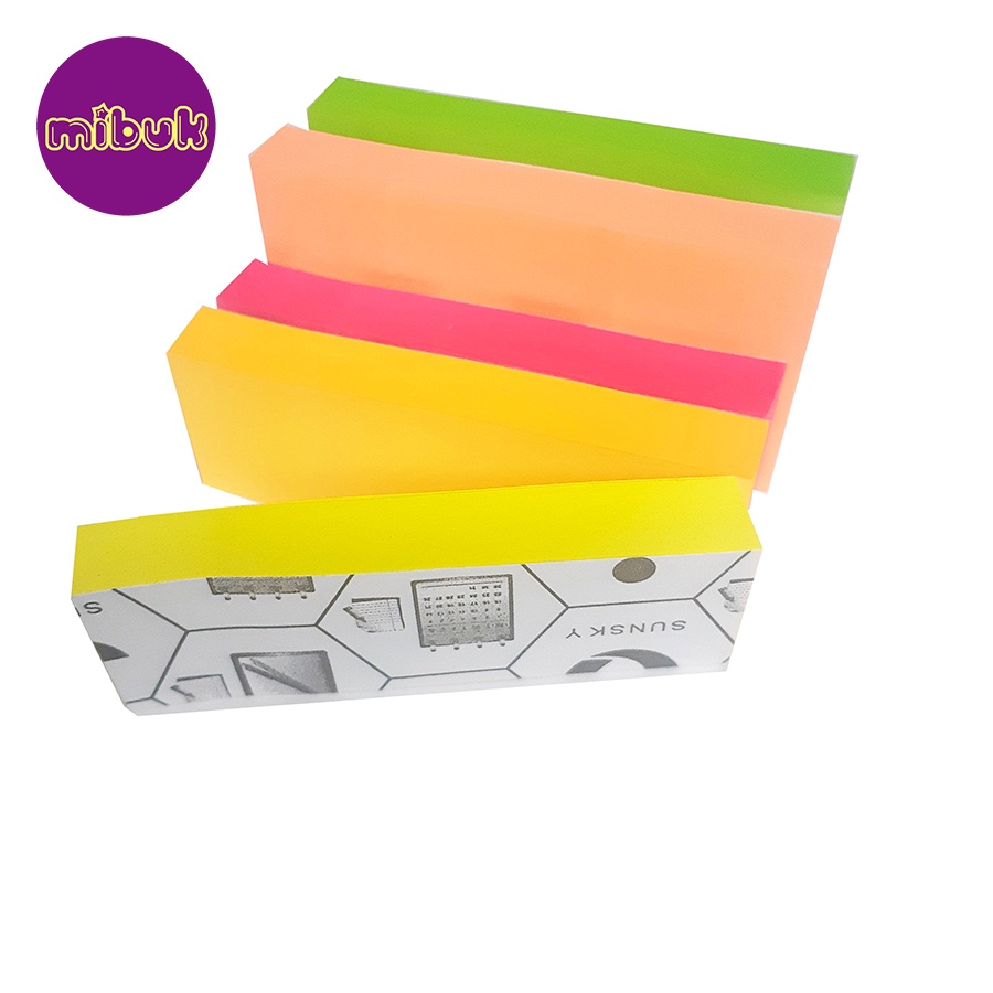 Giấy note 3x3 100 tờ chia 2 màu 3 màu tông dạ quang dùng ghi chú Sticky ...