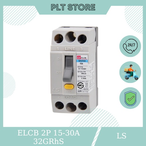 Cầu dao điện ELCB 2 pha LS loại chống rò điện 32GRhS 2,5kA 15A , 20A , 30A | Shopee Việt Nam