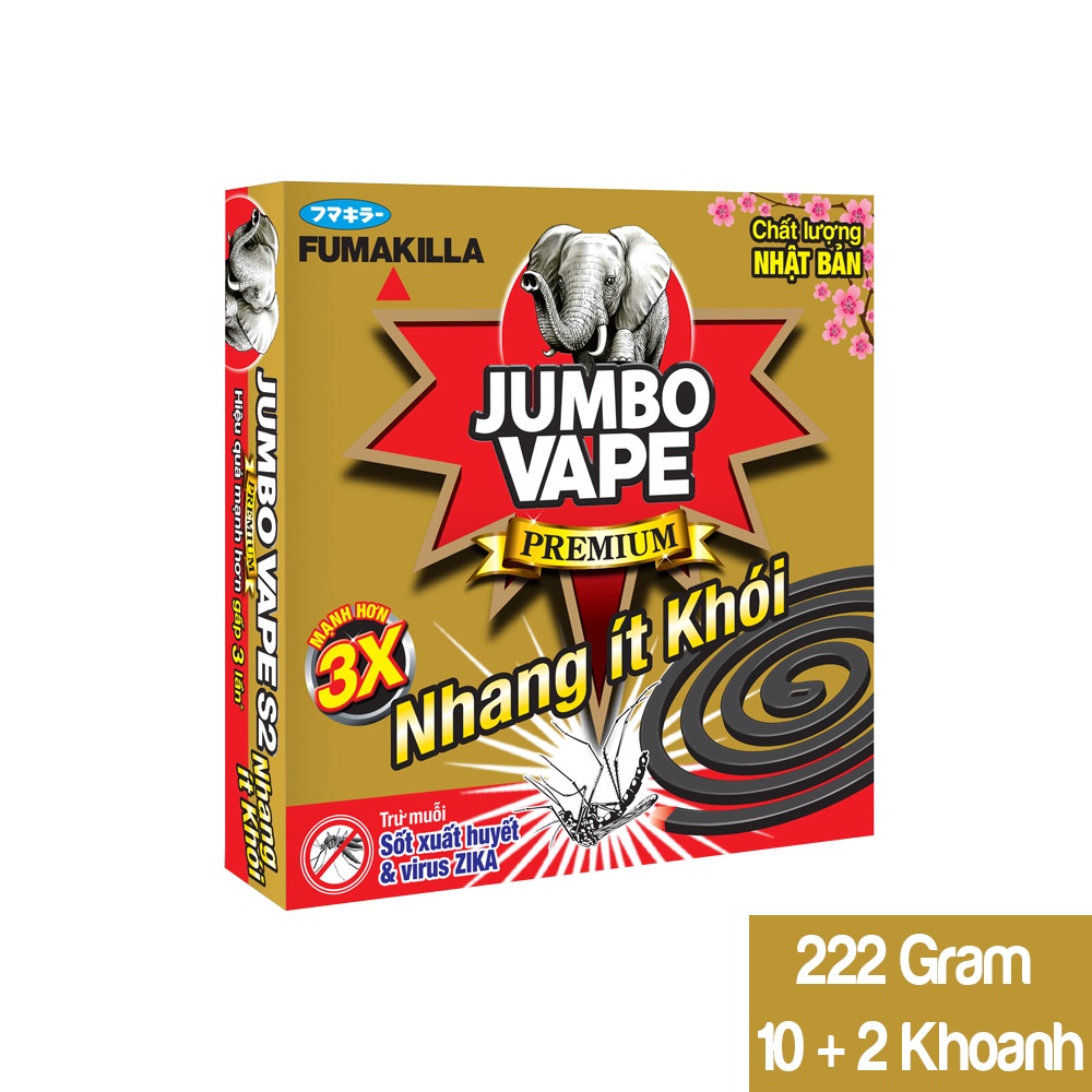 Nhang chống muỗi ít khoi Jumbo Vape 222g - Chật lượng Nhật Bản | Shopee ...