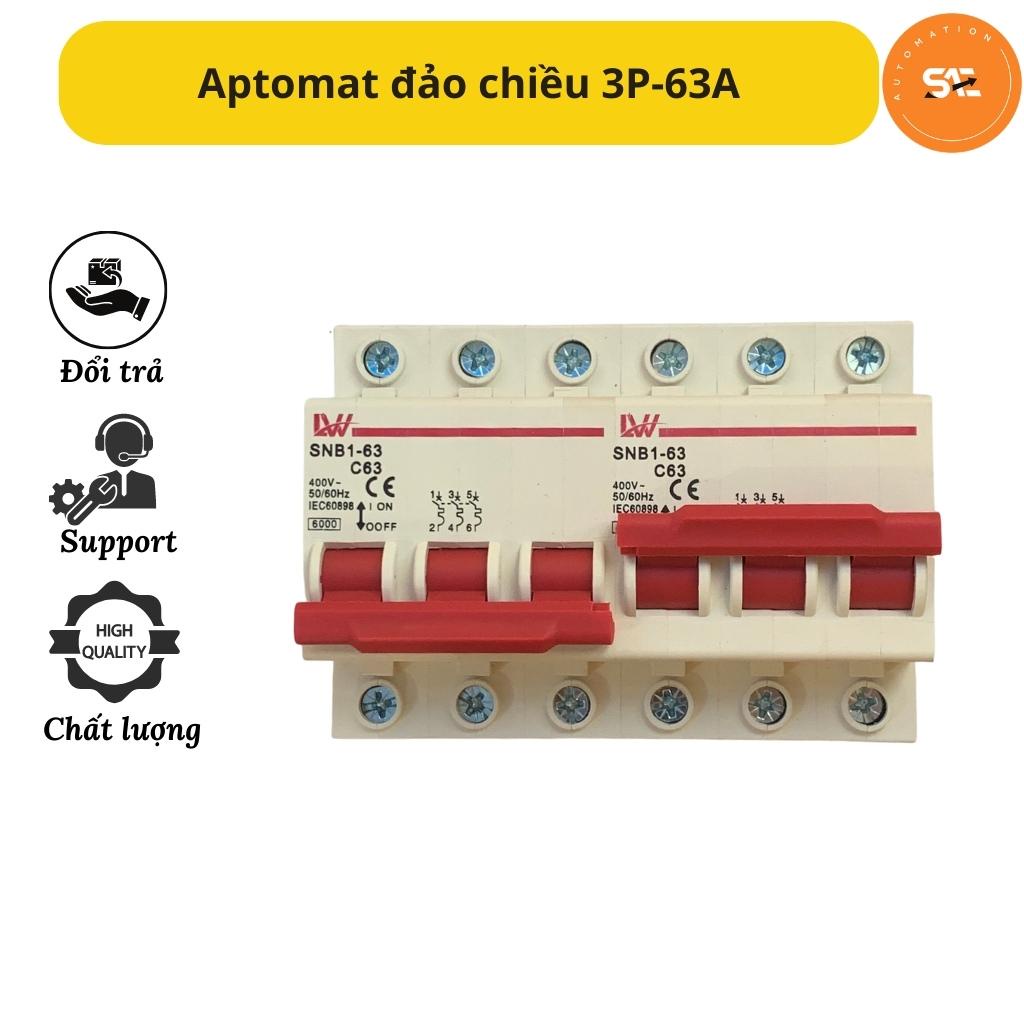 Aptomat chuyển nguồn 2 dòng điện 3P- 63A LWSNB1-C63 đảo chiều dòng cắt ...