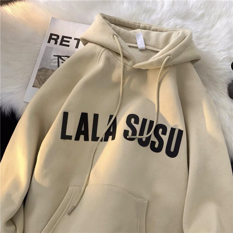 Áo khoác hoodie unisex Lala Susu - Myndi_clothes - Áo có mũ form rộng ...