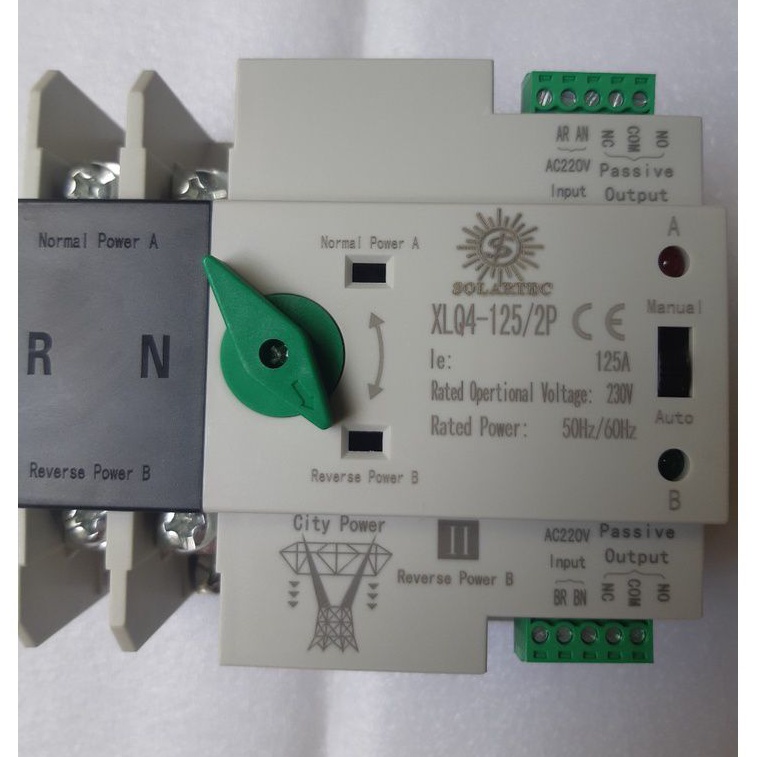 Bộ chuyển đổi nguồn điện không gián đoạn ATS 1 pha 2P 125A, | Shopee ...