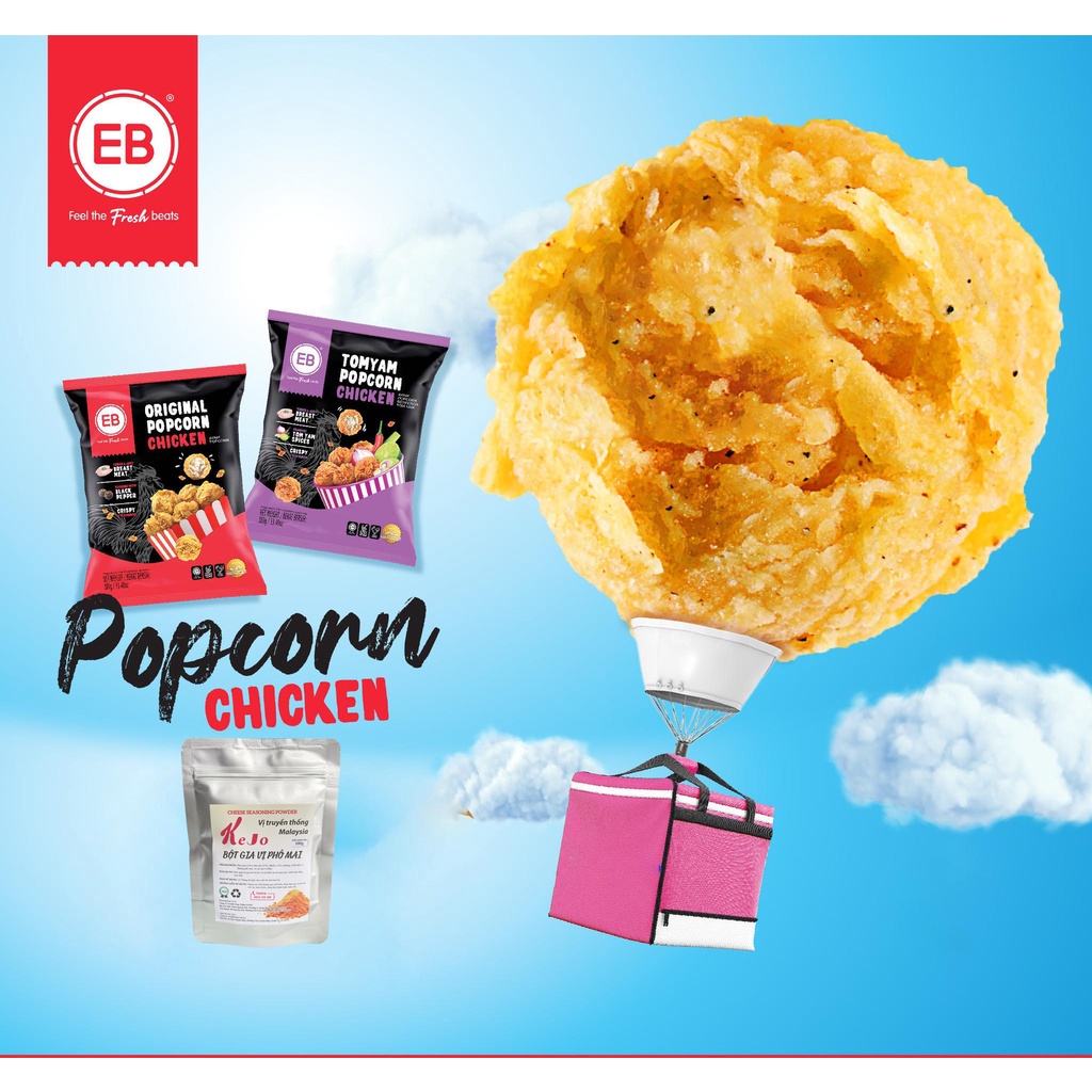 Gà Viên Popcorn 2 Vị EB Malaysia 380g | Shopee Việt Nam