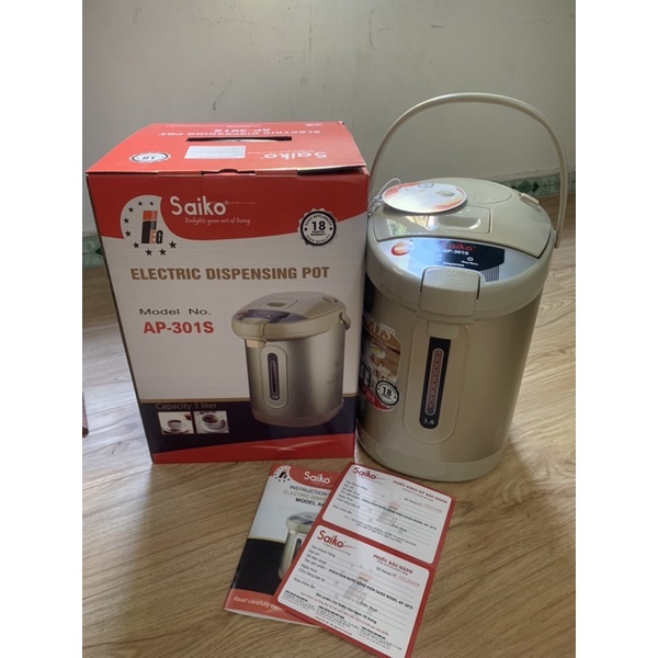 Phích đun nước điện Saiko AP-301S 3Lít - Hàng chính hãng bảo hành 1 năm ...