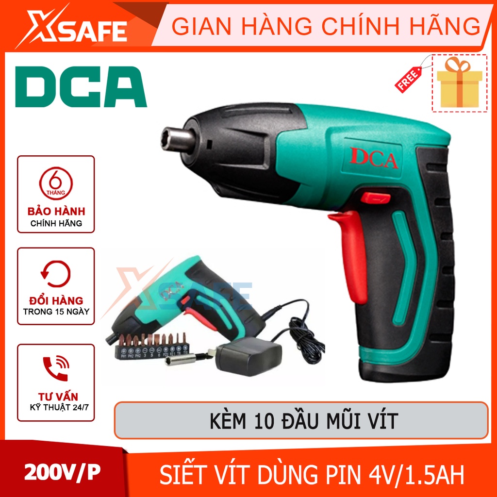 Máy bắn vít pin 4V DCA ADPL5C 2.0Ah, đầu lục giác 6.35mm, đường kính ...