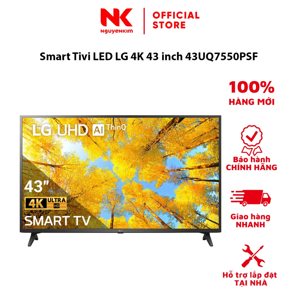 Smart Tivi LED LG 4K 43 inch 43UQ7550PSF - Hàng chính hãng | Shopee ...