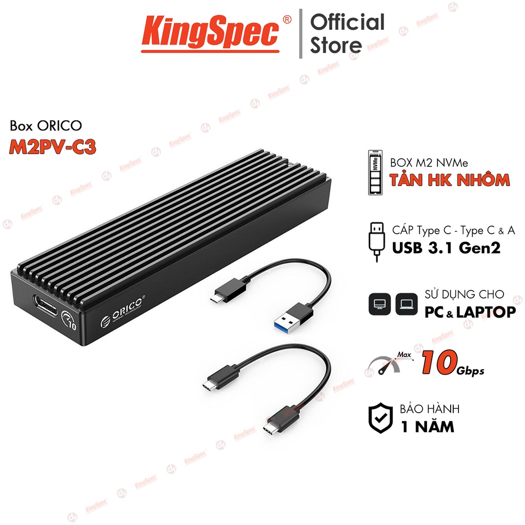 Hộp đựng Box Orico cho ổ cứng M2 NVMe / M2 SATA | M2PV-C3 , M2PF-C3 ...