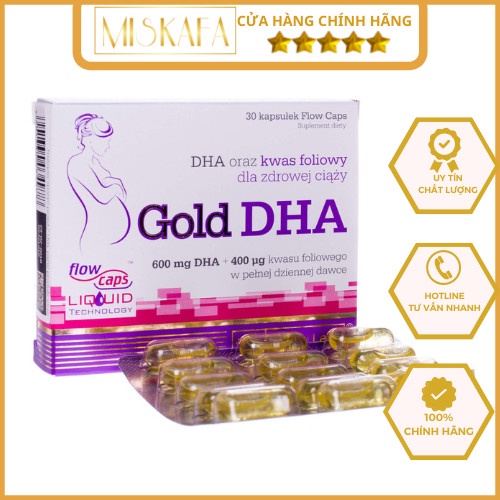 Gold DHA Chela (Nhập khẩu châu âu). Bổ sung DHA, Acid Folic cho phụ nữ ...