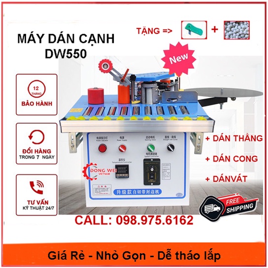 máy dán cạnh gỗ DW550 ĐA CHỨC NĂNG DÁN THẲNG CONG, TRÒN, VÁT | Shopee ...