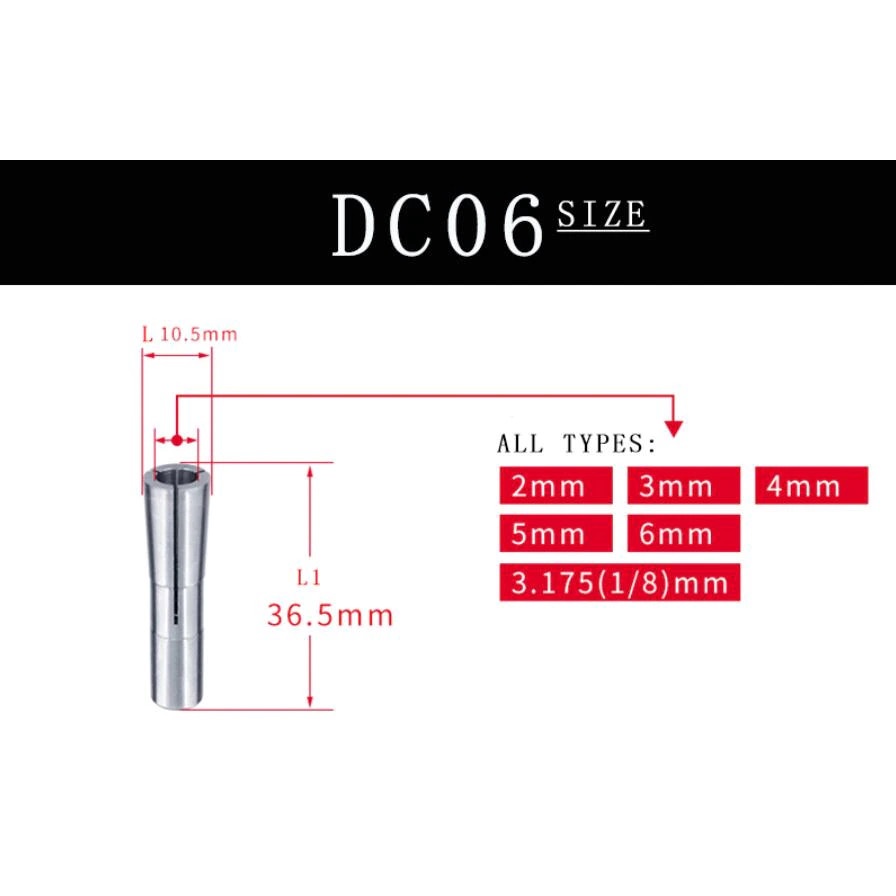 Collet độ chính xác cao DC06-(3-6), DC08-(3-10). Senga độ chính xác cao DC06-(3-6), DC08(3-10 ...