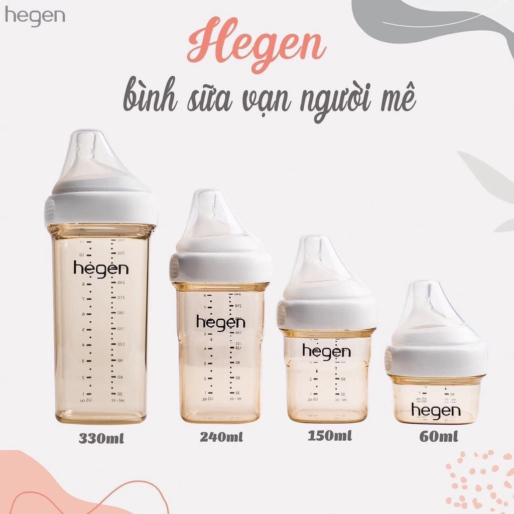 Bình sữa Hegen / núm Hegen chính hãng 150ml 240ml 330ml (tách hộp và ...