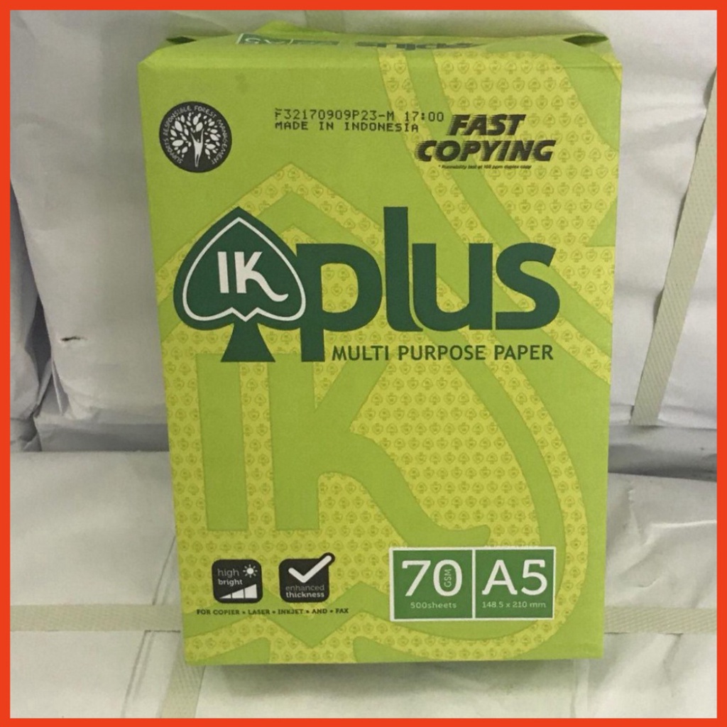 Giấy in A5 IKPlus ĐL70 (Kt :15x21cm ,nhỏ bằng nửa giấy A4 ) | Shopee Việt Nam