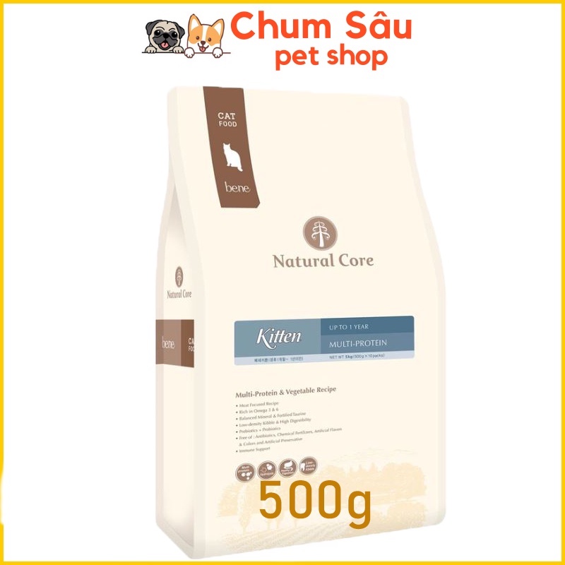 Thức ăn hạt hữu cơ cho mèo NATURAL CORE KITTEN C1 gói 500gr | Shopee ...