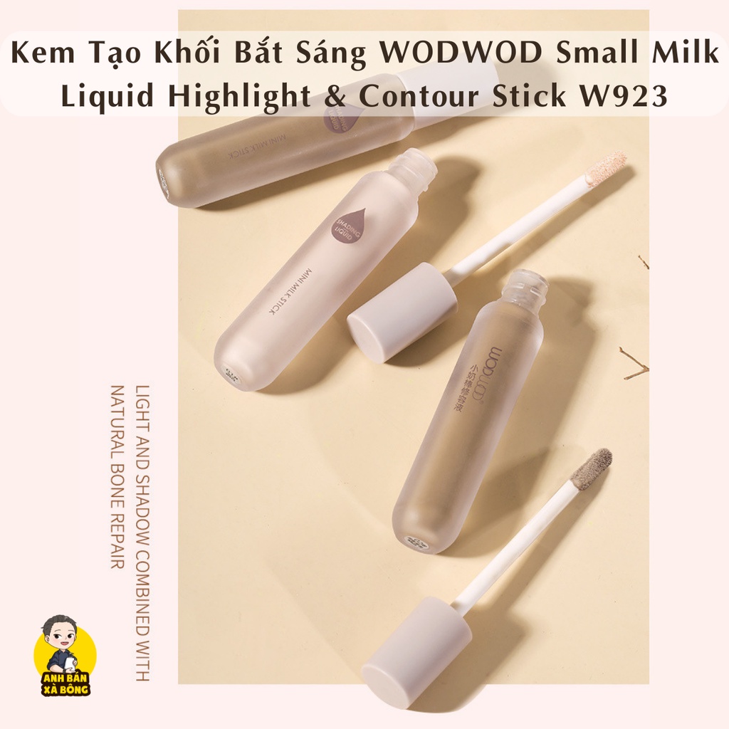 Kem Tạo Khối Bắt Sáng WODWOD Small Milk Liquid Highlight & Contour Stick W923 | Shopee Việt Nam