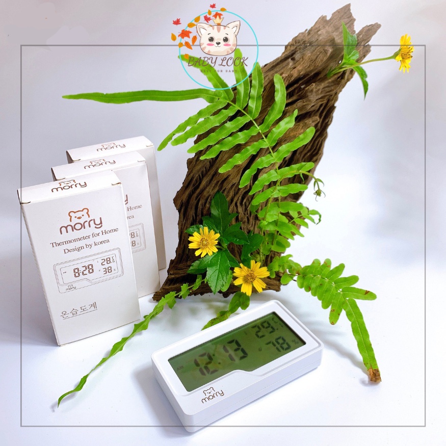 Nhiệt kế điện tử 3 in 1 Morry báo thức đo độ ẩm nhiệt độ phòng Baby ...
