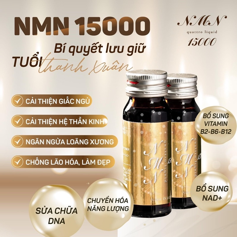 Nước uống trẻ hoá da NMN 15000 Liquid hộp 10lọ x 50ml | Shopee Việt Nam